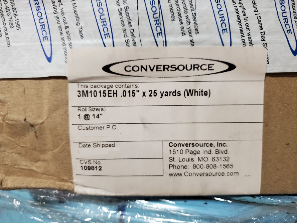 3M Sticky Back 10" and 14" .015 Mounting Tapes #2061 - gb Flexo